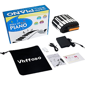 88 Keys Portable Piano With Storage Bag,Keyboard Hand Roll Piano,Roll Up Keyboard Piano, Foldable Piano,Roll Out Piano,Kids Keyboard Piano, Travel Piano …