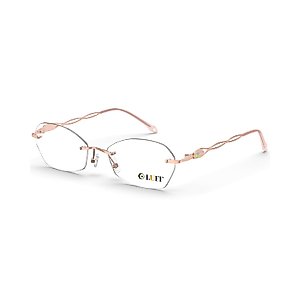LUFF Rimless Reading Glasses for Women Blue Light Blocking Lightweight Metal Classic Computer Readers Anti Eyestrain