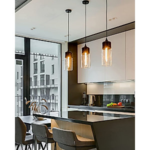 Long T10 LED Bulb, 7.3in Vintage Edison Dimmable Bulb 6W 2700K Warm White Tubular Bulbs, E26 Medium Base Clear 600LM 60W Equivalent for Cylinder Pendant Wall Sconces Chandelier Vanity 6Pack