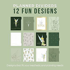 Happy Planner Disney 2023 Daily Planner for July 2023 to June 2024, 12-Month Daily, Weekly, and Monthly Planner, Dashboard Layout, Tinkerbell Find Your Wings Theme, Big Size, 11 Inches by 8 1/2 Inches
