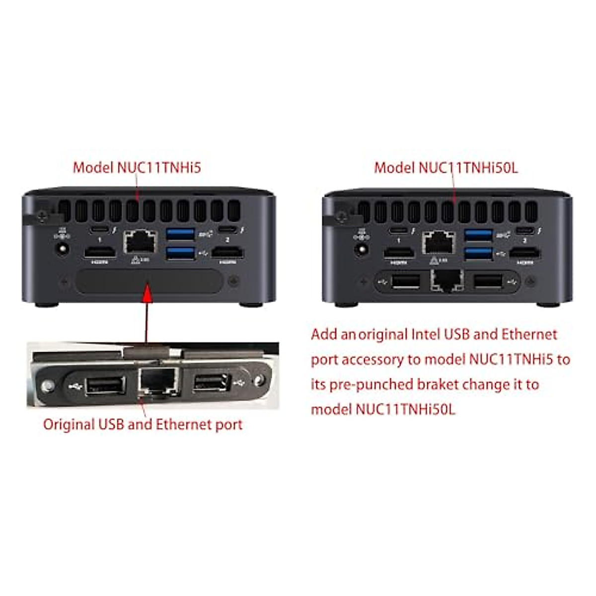 Intel NUC 11 Pro NUC11TNHi5 Update to NUC11TNHi50L Home & Business Mini PC Mini Desktop Dual LAN 11th Gen Intel® Core™ i5-1135G7 Processor Upto 4.2 GHz Turbo,4 Cores,8 Threads(No RAM&SSD)