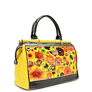 Nicole Lee Cate Metallic Garden Overnight Boston Bag, Brown, One Size