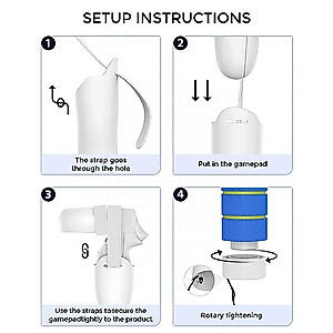 Amavasion 2 in 1 Long Arms & Handle Attachments Compatible with Meta/Oculus Quest 2 Hand Controllers,Extension Grips Compatible with Gorilla Tag/Beat Saber/Golf/More VR Games-Blue/Blue