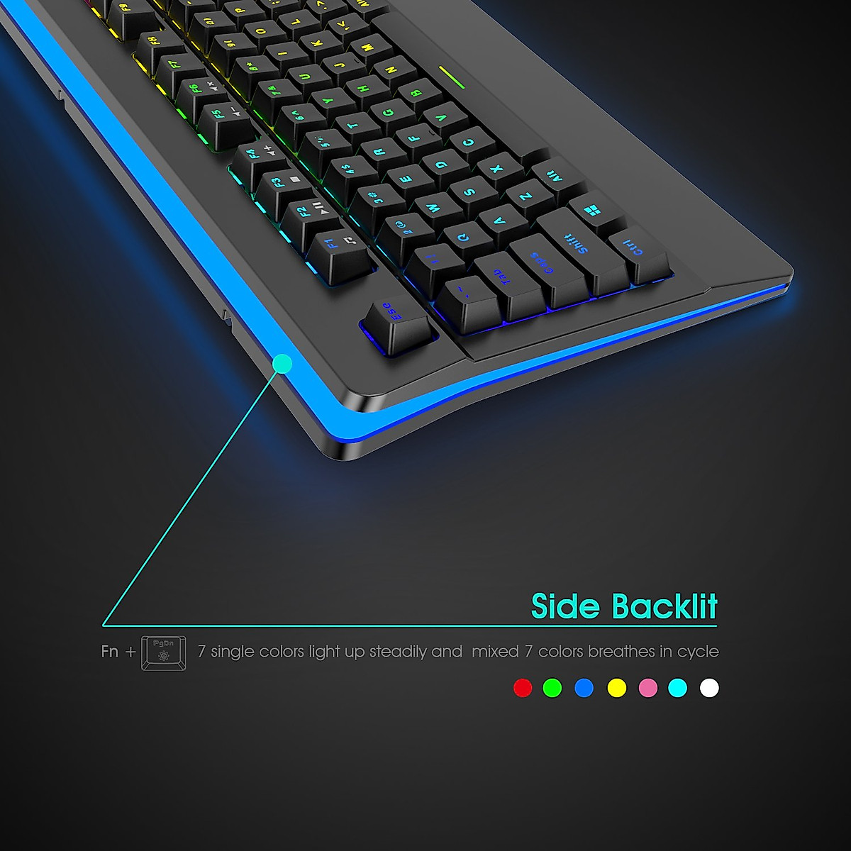 Havit 104 Keys RGB Backlit Wired Mechanical Gaming Keyboard
