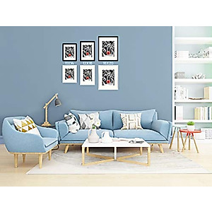 Frametory, 16x20 Picture Frame - Made to Display 11x14 Photo with Ivory Mat - Wide Molding - Built in Hanging Features - Preinstalled Wall Mounting Hardware (White, 1 Pack)