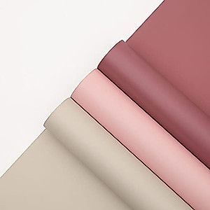 KIMHOME Korean Retro Packaging Waterproof Flower Wrapping Paper Gift Wrapping Flower Shop Bouquet Supplies Roll 23.6 Inch x 32.8 ft (Nude)
