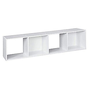 ClosetMaid Home Stackable 4-Cube Cubeicals Organizer Storage for Closet or Bedroom Clothing and Household Items, White (3 Pack)