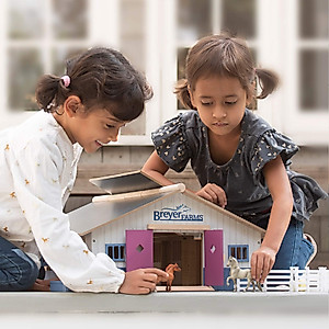 Breyer Farms Deluxe Wood Stable Playset 59215, Multicolor