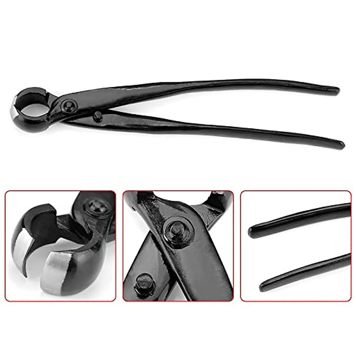 Manganese Steel Alloy Sharp Blade Round Edge Knob Cutter,Bonsai Concave Branch Cutter, Gardening Concave Pruner, Concave Knob Branch Cutter Garden Bonsai Tools(210mm), Bonsai Concave Branch Cutt