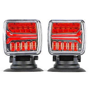 VULCAN Wireless LED Towing and Trailer Light Kit for Trucks, Trailers, RVs, SUVs, and Boats