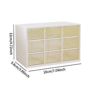 Colaxi Mini Drawer Organizer for Desk Desktop Storage Box Jewelry Storage Case Beads Organizer for Office Supplies Vanity Art Supply, White