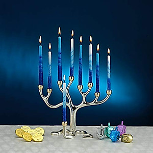 Rite Lite Premium Dripless Blue & White Hanukkah Candles - Bulk Value Pack of 45 - Decorative & Fits Most Menorahs Jewish Holiday Party Favors Accessories Decorations for All 8 Nights of Chanukah