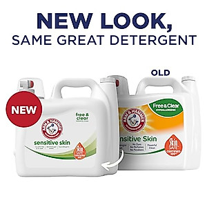 Arm & Hammer Sensitive Skin Free & Clear, 140 Loads Liquid Laundry Detergent, 140 Fl oz