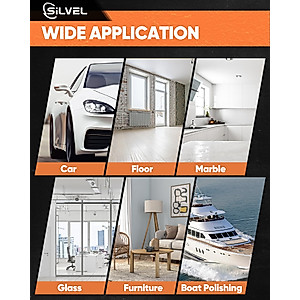 SILVEL Buffer Polisher, 1600W 7 Inch/6 Inch Polisher for Car Detailing, Wax Machine, 7 Variable Speed, with 6 Foam Pads, 3 Wool Pads, Packaging Bag, for Boat Polishing and Waxing