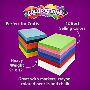 Colorations Construction Paper Classroom Pack, 9" x 12", 2200 Sheets, Assorted Colors, Heavyweight Construction Paper, Bulk Construction Paper, Craft Paper, Painting Paper, Coloring & Drawing Paper