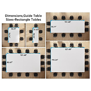Tribesigns 78.74-Inch Conference Table Set,13FT Conference Room Table, Large Rectangle Meeting Seminar Tables Set,Long Business Tables (Chair not Included) (2, White, 2 Pack)