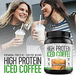 High Protein Coffee, Keto Friendly, 18g of Protein, 2g Carbs, Natural Ingredients (18 Servings, Chocolate Iced Coffee)