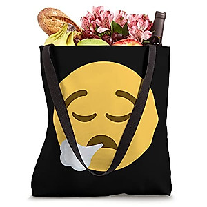 Emoticon Exhaling Sigh Face Tote Bag