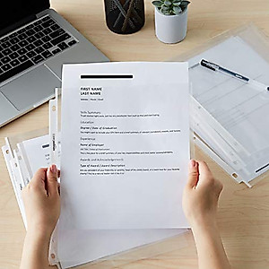 Amazon Basics Sheet Protector, Heavy Duty, 100 Pack, Clear