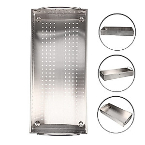 Cabilock Flatware Tray Stainless Steel Cutlery Container Utensil Holder Mesh Design Silverware Countertop Storage Organizer