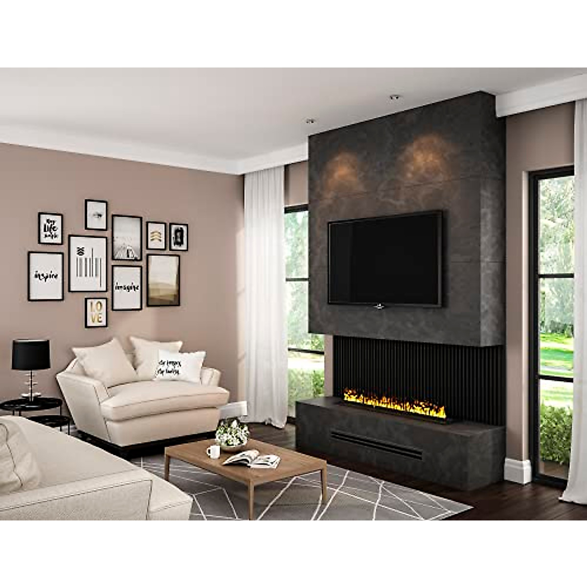 Dimplex Opti-myst 40" Pro 1000 Built-in Electric Cassette (Model: CDFI1000-PRO), 4981 BTU, 120 Volt, 1460 Watt, Black