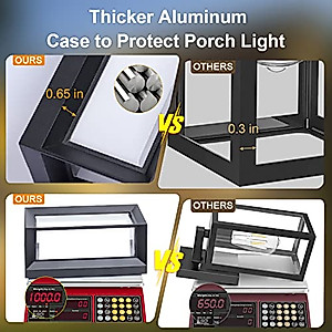 LED Outdoor Wall Porch Light,2 Pack Modern Wall Sconce 3000K Waterproof Exterior Lighting Fixtures Wall Mount