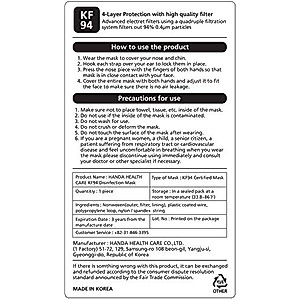 KF-94 Face Mask - Good Manner - Korea Filter (20)