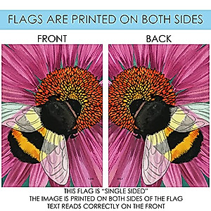 Toland Home Garden 1112554 Busy Bee Spring Flag 12x18 Inch Double Sided Spring Garden Flag for Outdoor House Flower Flag Yard Decoration