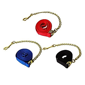 N/A PP Horse Lead Rope Strap Adjustable Equestrian Rope Racing Halter Rotating Buckle Small Pony Pet Leading Traction Webbing Rope (Color : Black)