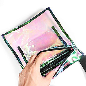 HULISEN Clear Crossbody Purse Bag, Stadium Approved, with Extra Inside Pocket