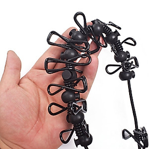 Retractable Portable Clothesline Clothing line with 12 Clothes Clips, for Indoor Laundry Drying line,Outdoor Camping (Black)