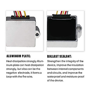 Hocean-Max Voltage Regulator Rectifier is compatible with Mercury outboards 12 Volt 5 Wire 30 to 250 HP Replace 815279 815279-1 815279-2 815279-3 815279-4