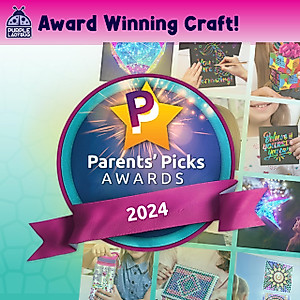 PURPLE LADYBUG Decorate Your Own Picture Frame Craft Kit – Easter Craft for Kids Ages 8-12, Birthday Gift & DIY Mosaic Frame Craft for Girls Ages 6-8, Fun Arts & Crafts for 7-Year-Old Girls