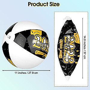 Fovths 6 Packs Graduation Beach Ball 2023 Graduation Party Supplies Large Beach Ball Class of 2023 Beach Supplies for Summer Pool Beach Indoor Outdoor Water Games
