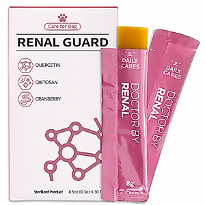 Doctor By Renal Kidney Bladder Urethra Nutritional Supplement for Dogs and Puppy - Sweet Potato Flavored Dog Supplement for Dog UTI, 30 Count Individually Packaged (1 Pack (30 Count))