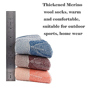 NEVSNEV 4pairs 70% Merino Warm Wool Women Crew Socks - Hiking Outdoor Athletic Thermal Thickening Cushion 9-11