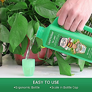 Liquid Fertilizer for Lawn, 5-15-5 Grass Food for Garden Plants Full Nutrients Lawn Fertilizer Soil Liquid Fertilizer 0.5 qt