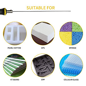 Jhua Hot Knife Foam Cutter Electric Styrofoam Cutting Tool 36W Hot Wire Foam Cutter Electric Foam Cutting Machine Pen Hot Pen 15CM Styrofoam Cutter Cutting Tool Kit