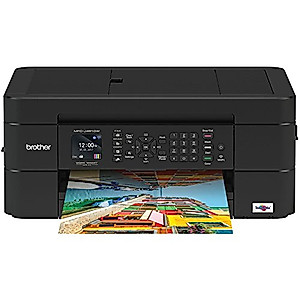Brother Wireless All-in-One Inkjet Printer, MFC-J491DW, Multi-function Color Printer, Duplex Printing, Mobile Printing,Amazon Dash Replenishment Enabled, Black, 8.5 (MFCJ491DW)