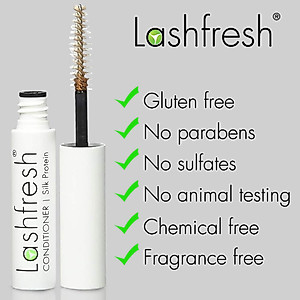Lashfresh Eyelash Extension Conditioner with Silk Protein, 3ml. Keep natural lashes healthy and strong, soft and silky lash extensions.
