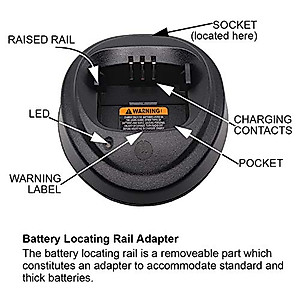 WPLN4137 WPLN4137BR Charger Compatible for Motorola Radio CP200 CP200D PR400 EP450 DEP450 CP040 CP150 CP180 NNTN4497 NNTN4970 NNTN4851 WPLN4138