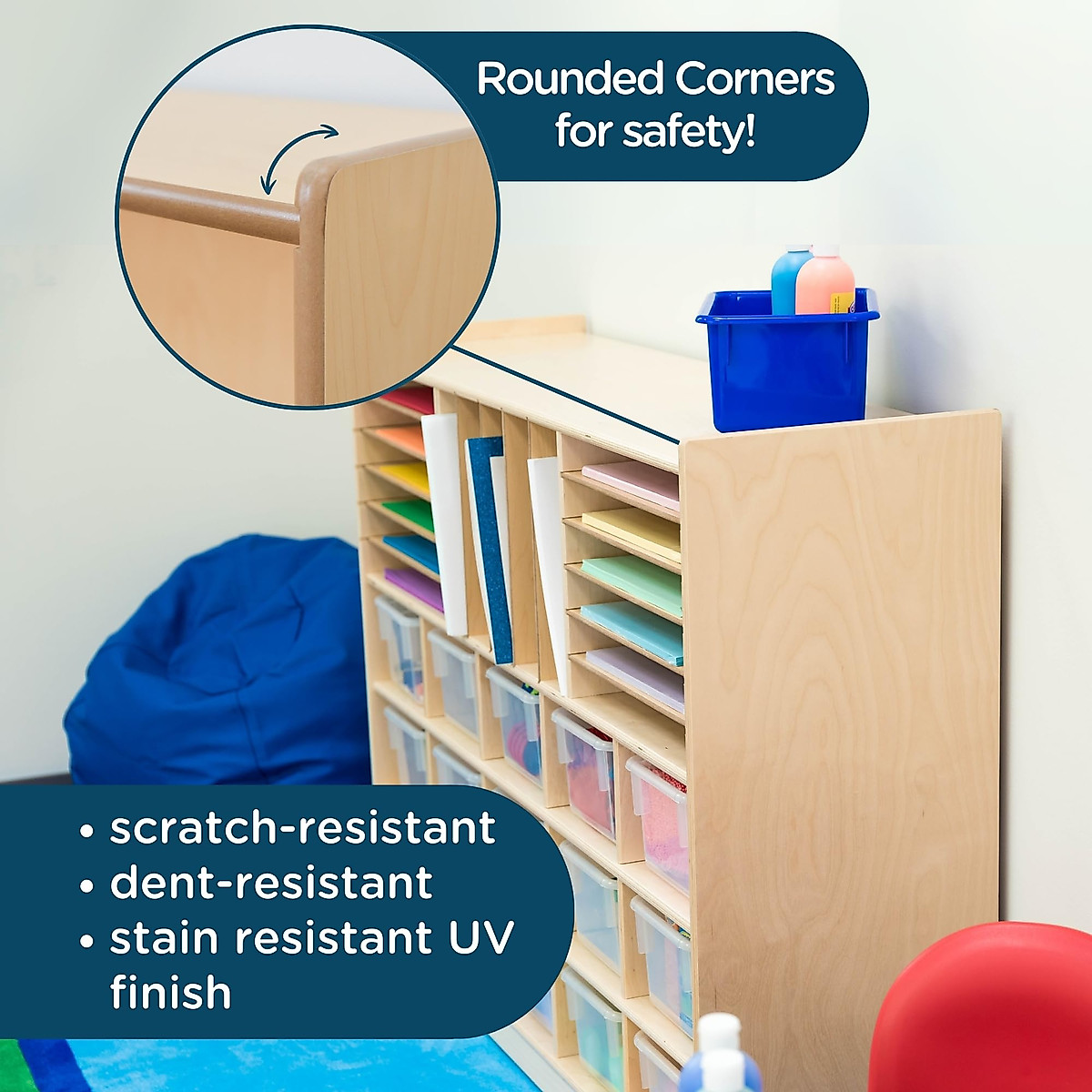 Children’s Factory Value Line Kids Classroom Organizer, Multi-Section Classroom Organization for Kids and Toddlers