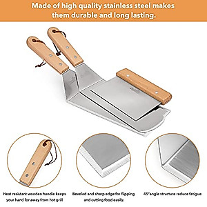 Stanbroil BBQ Griddle Accessories Set of 6 - Heavy Duty Stainless Steel Scraper, Spatula, Basting Cover and Bottles for Blackstone, Camp Chef Grill and Outdoor Griddle Accessories