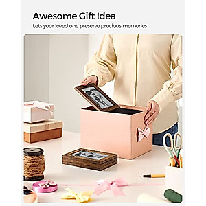 SONGMICS 4x6 Collage Picture Frames, Multi Picture Rustic Photo Frame Set with Glass Front for Wall Décor, Assembly Required (12-Pack)