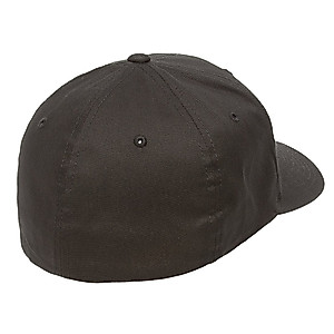 Flexfit Unisex Adult Cotton Twill Fitted Cap Hat Black