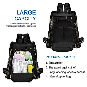 ALAZA Sacral Night Girl on Moon Trips Hiking Camping Rucksack Pack for Women
