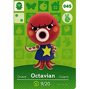 Animal Crossing Happy Home Designer Amiibo Card Octavian 045/100