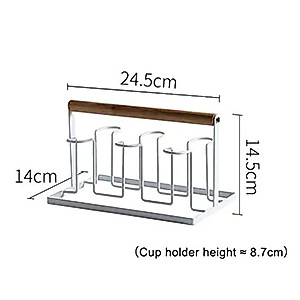 XWOZYDR Iron Cup Holder Household Portable Coffee Cup Drain Rack Glass Holder Living Room Kitchen Cup Storage Shelf (Color : OneColor)