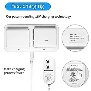 Charger Station (MPS Chip MP2615GQ) Compatible with Arlo Pro, Arlo Pro 2, Arlo Go, Arlo Security Light, Fireproof Material Adapter with 1.2M Long Cable