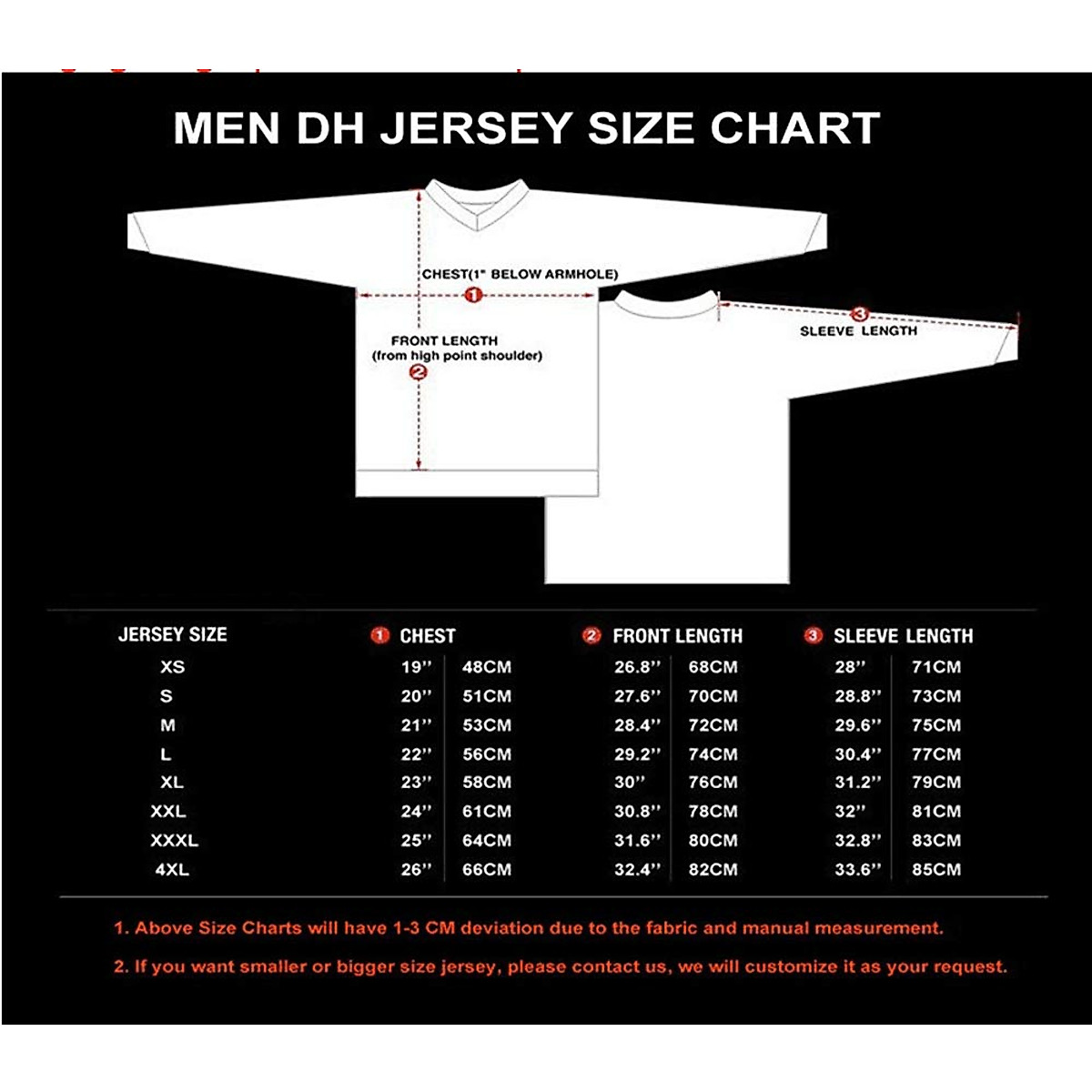 JPOJPO Men's Cycling Jersey MTB T Shirt Long Sleeve Mountain Bike Motorcycle Bicycle Clothes Anti-UV XXL Black